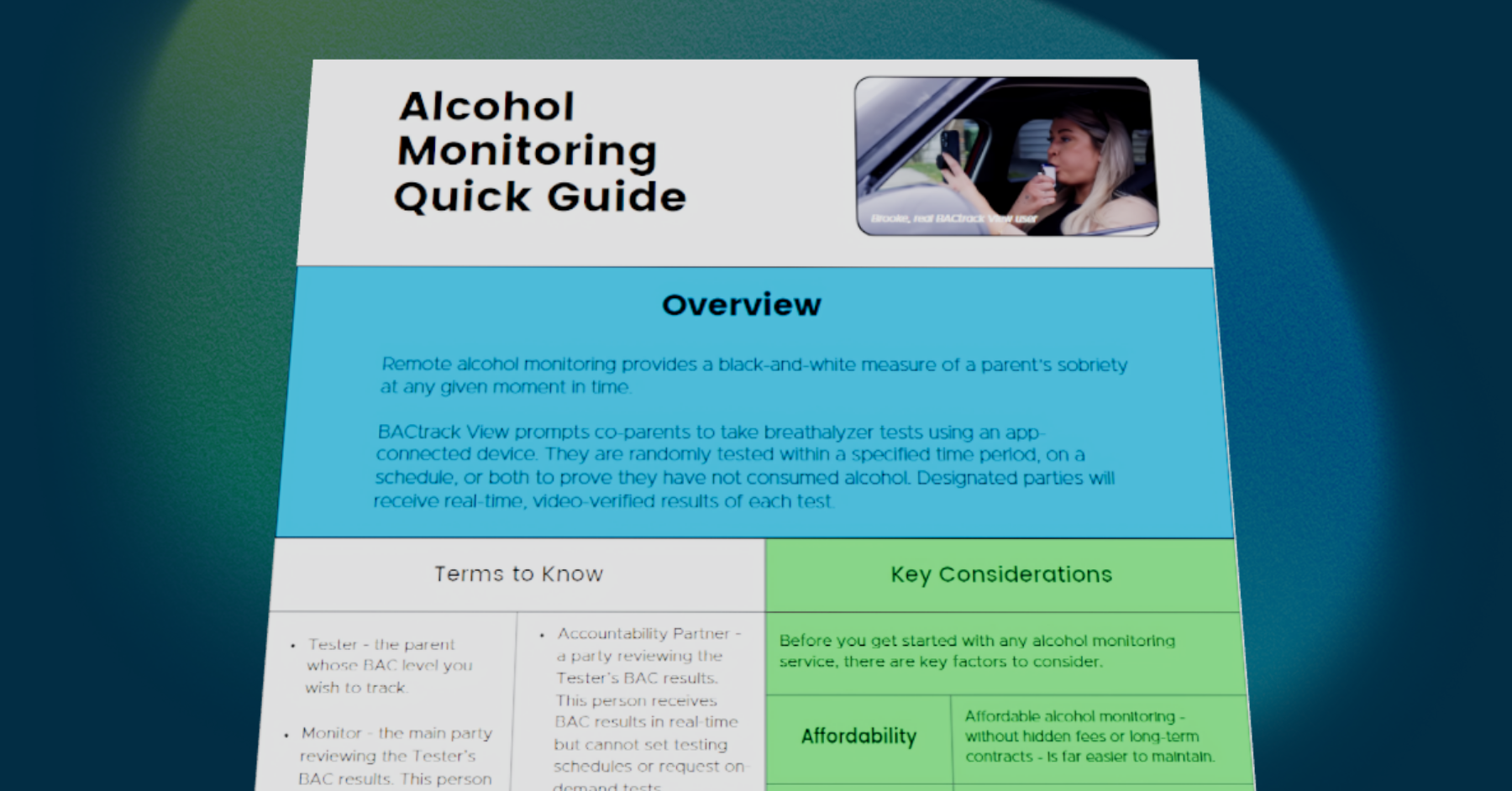 Alcohol Monitoring Quick Guide for Custody - BACtrack View